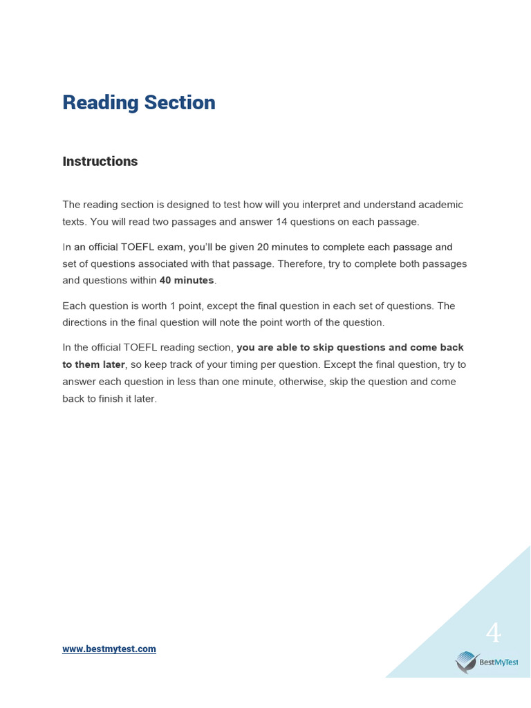 TOEFL Reading | PDF | Natural Selection | Evolution