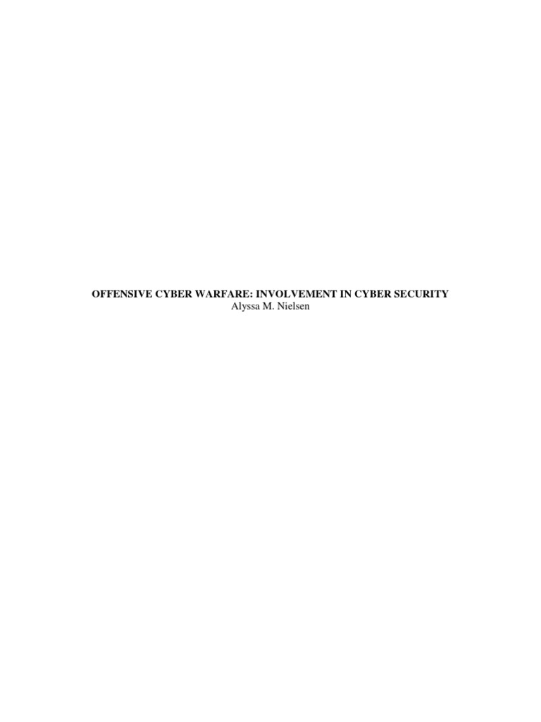 OFFENSIVE CYBER WARFARE - Roughdraft - 3 | Download Free PDF ...