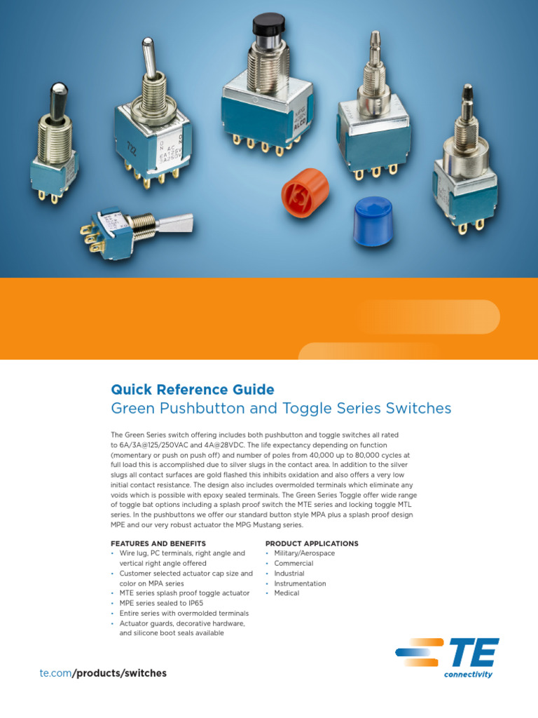 NG DS 2-1773458-6 Green Series Switches 0512-1247513 | Download Free PDF | Switch | Electrical ...