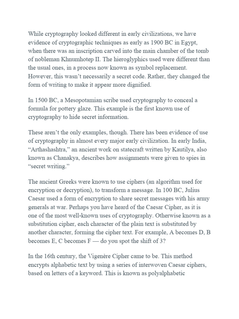 History of Cryptography Timeline | PDF | Key (Cryptography) | Cryptography
