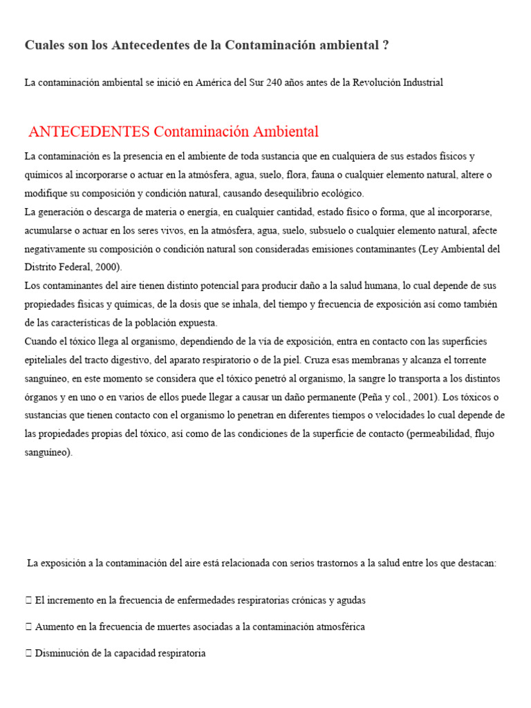 Qué Es La Contaminación | PDF | Contaminación | La contaminación del agua