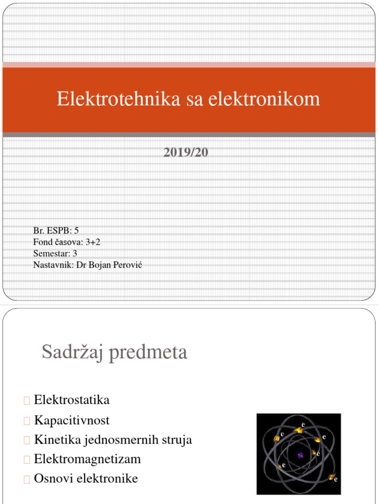 Elektrostatika Predavanje 1 | PDF