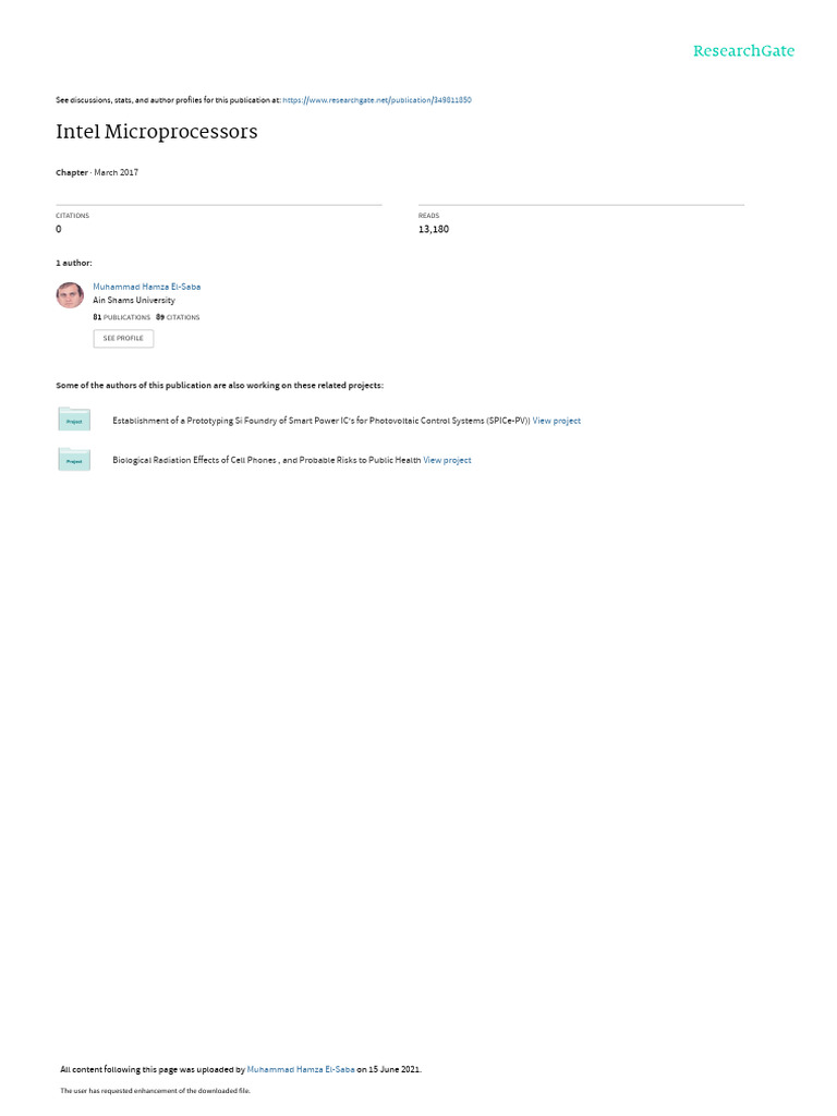 Intel Microprocessor Architecture Guide | PDF | Central Processing Unit | Microprocessor