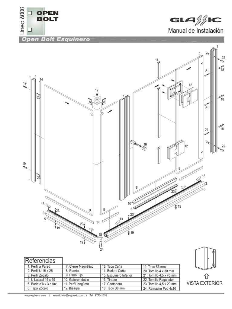 Glassic Open Bolt | PDF | Lentes | Tornillo