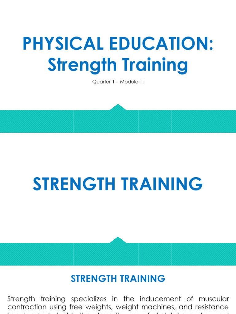 Q1pe10 Physical Education Strength Training | Download Free PDF ...