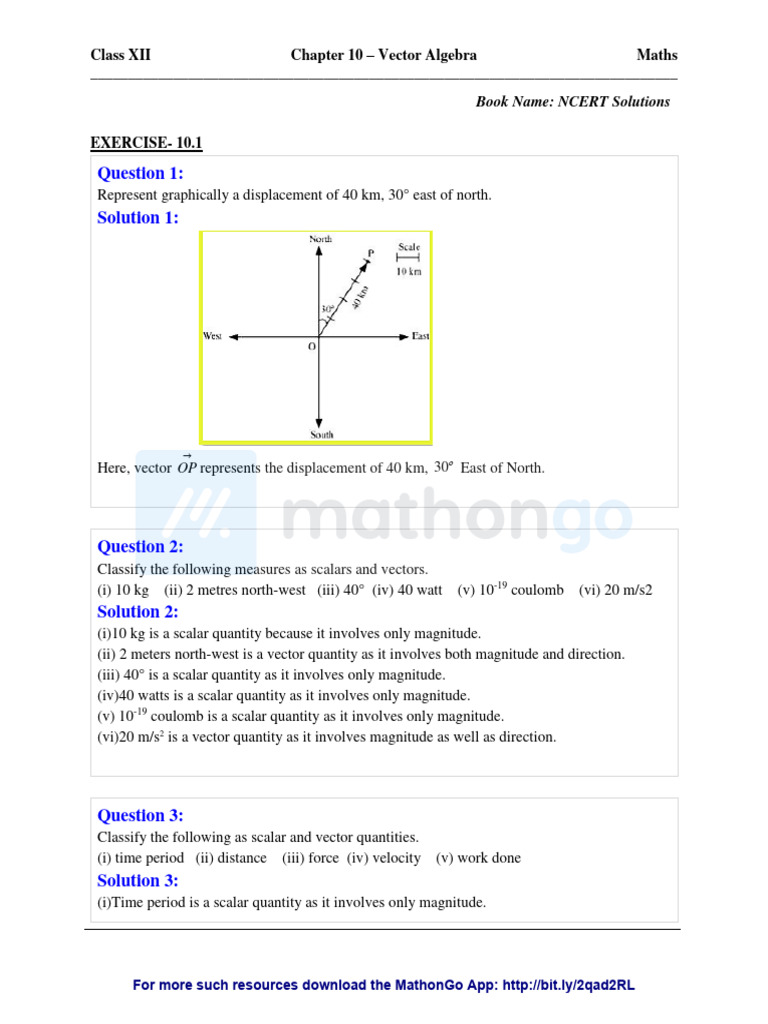 Ns Xii Vectors | PDF | Euclidean Vector | Vector Space
