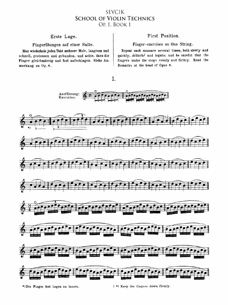 Sevic - School of Violin Technique Op.1 Book1 For Violin-1 | PDF