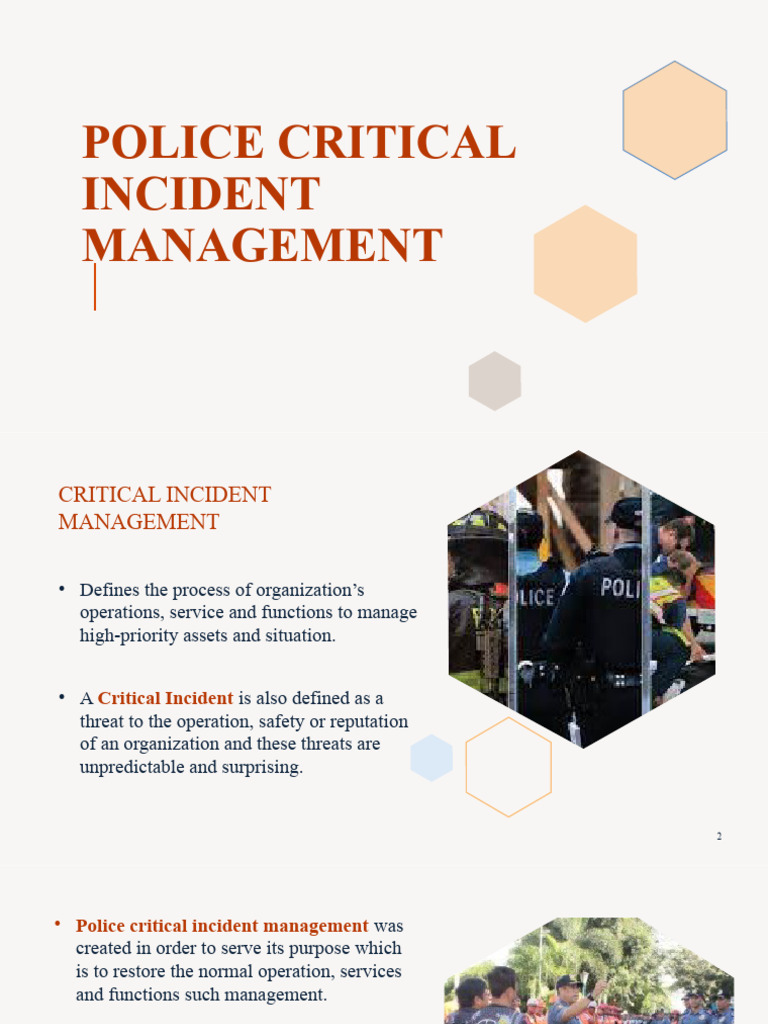 PNP Critical Incident Management Protocols | PDF | Incident Command ...