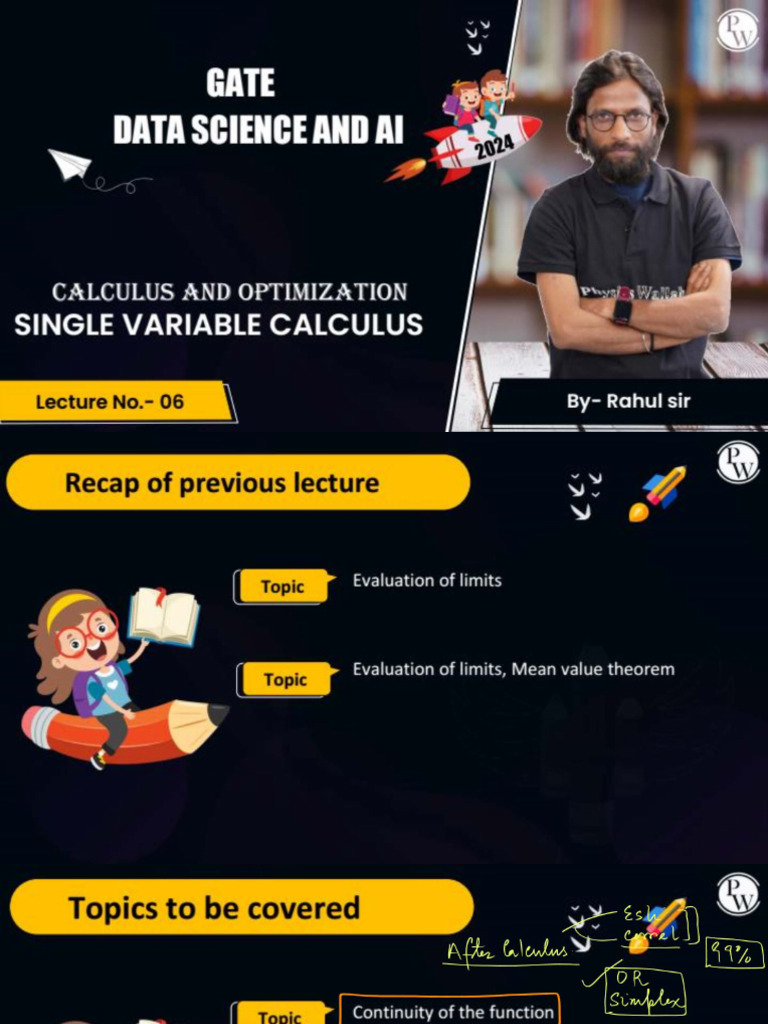 Single Variable Calculus 06 - Class Notes | PDF