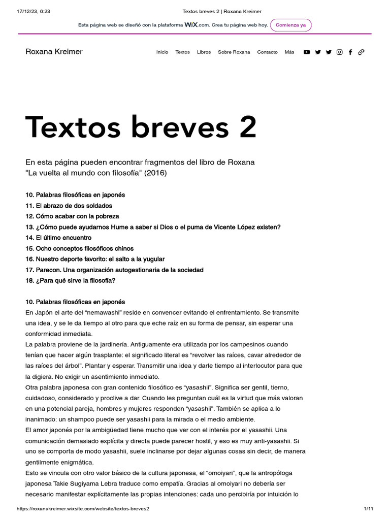 Textos Breves 2 - Roxana Kreimer | PDF | Desempleo | Evidencia