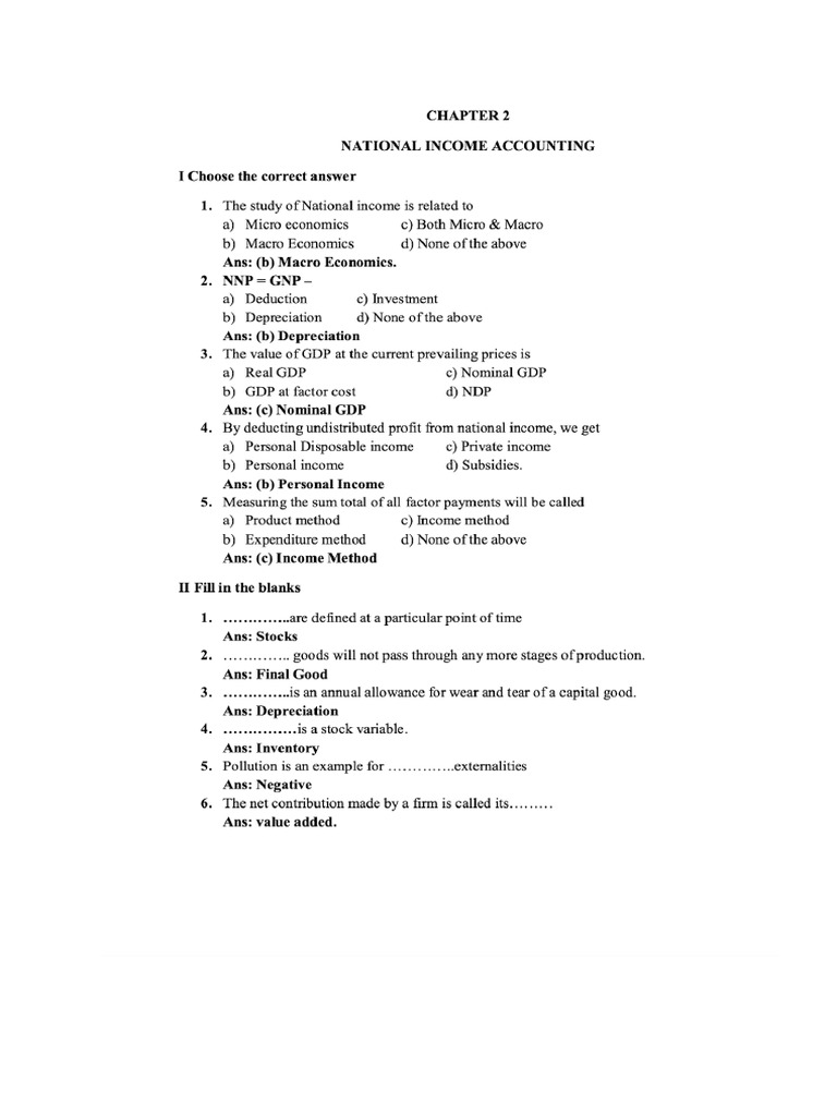 National Income Notes | PDF