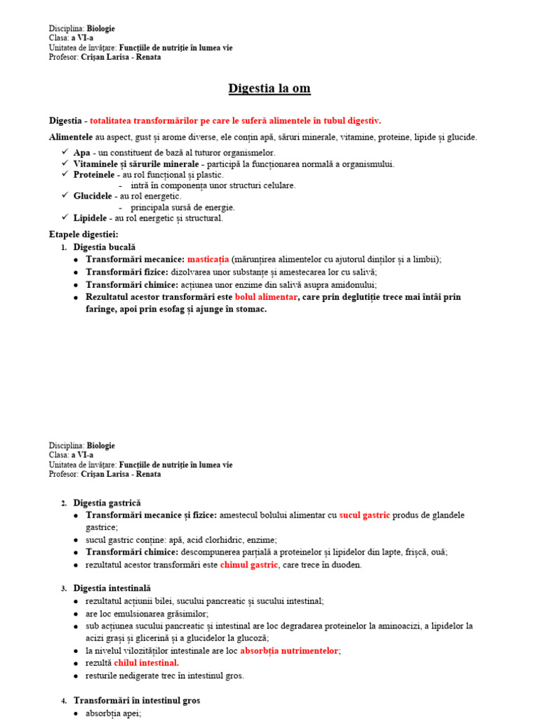 Digestia La Om | PDF