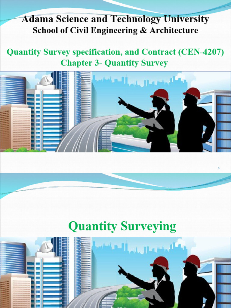 CH 3 Quantity Surveying 23 Vs Ex Draft | PDF | Measurement | Concrete