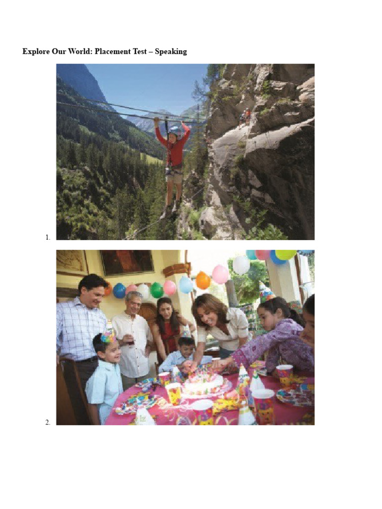 EOW AmE EV Placement Speaking | PDF