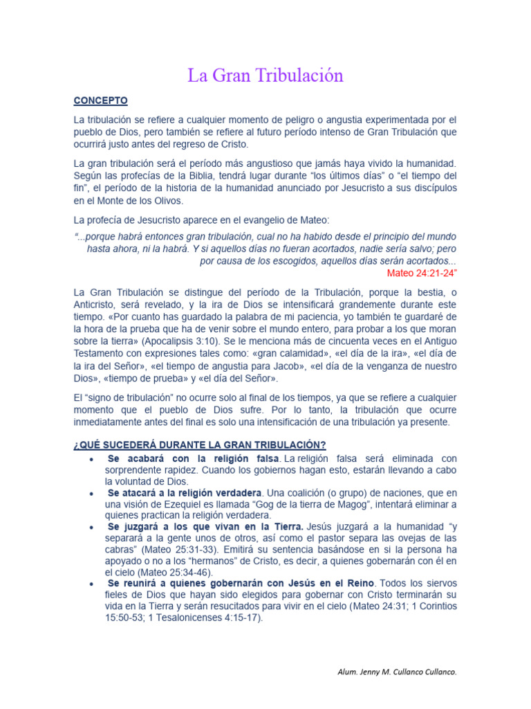 La Gran Tribulación | PDF | Gran tribulación | Armagedón