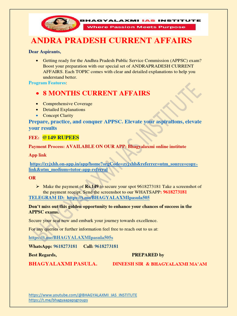 SAMPLE ANDHRA PRADESH Current Affairs | PDF | International Federation Of Red Cross And Red ...