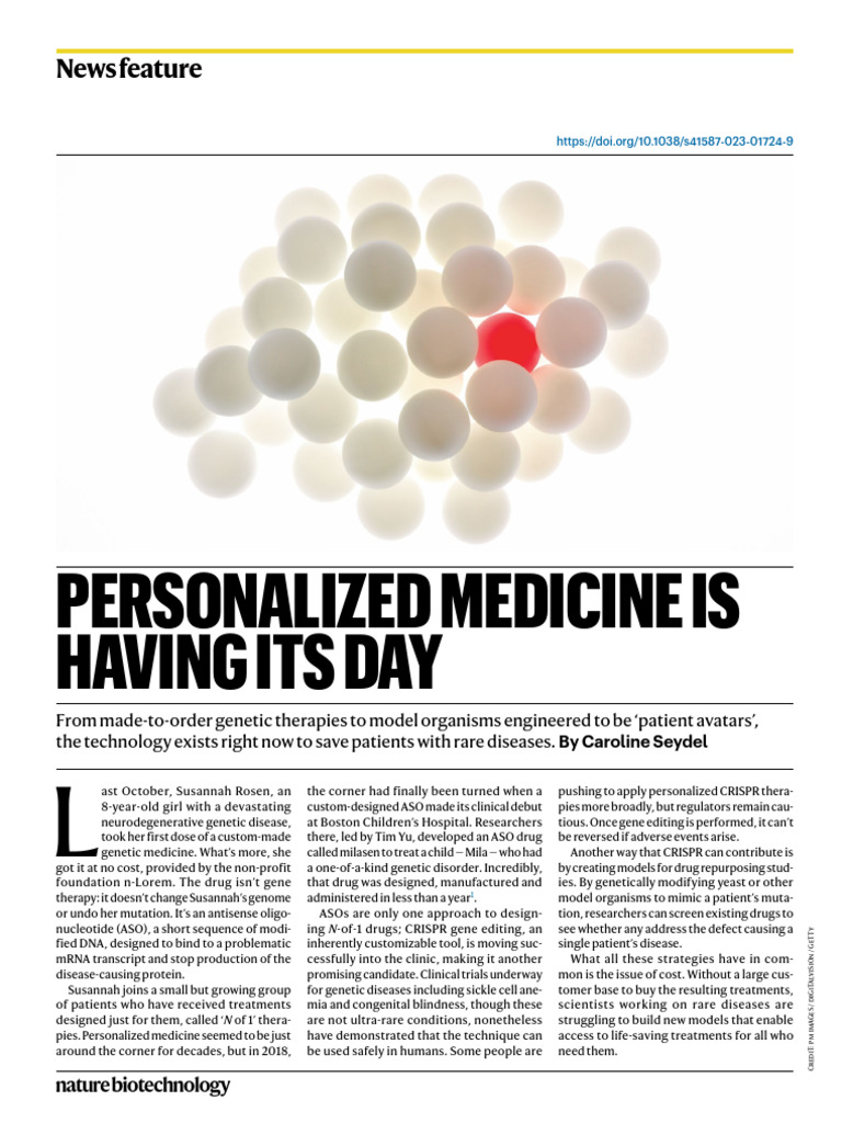Personalized Medicine Is Having Its Day | PDF | Genetics | Clinical ...