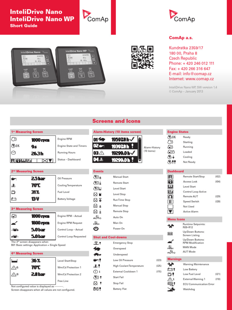 InteliDrive Nano - Short Guide | PDF | Manufactured Goods | Mechanical Engineering