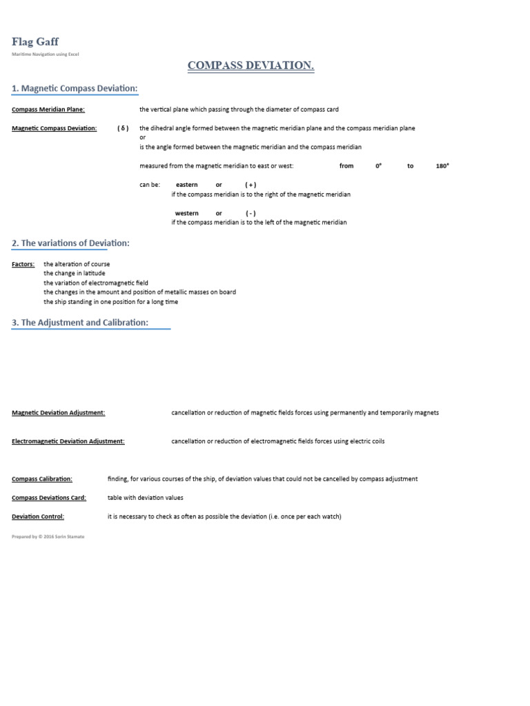 Compass Deviation. Conversion of Courses v1.0 | Download Free PDF ...