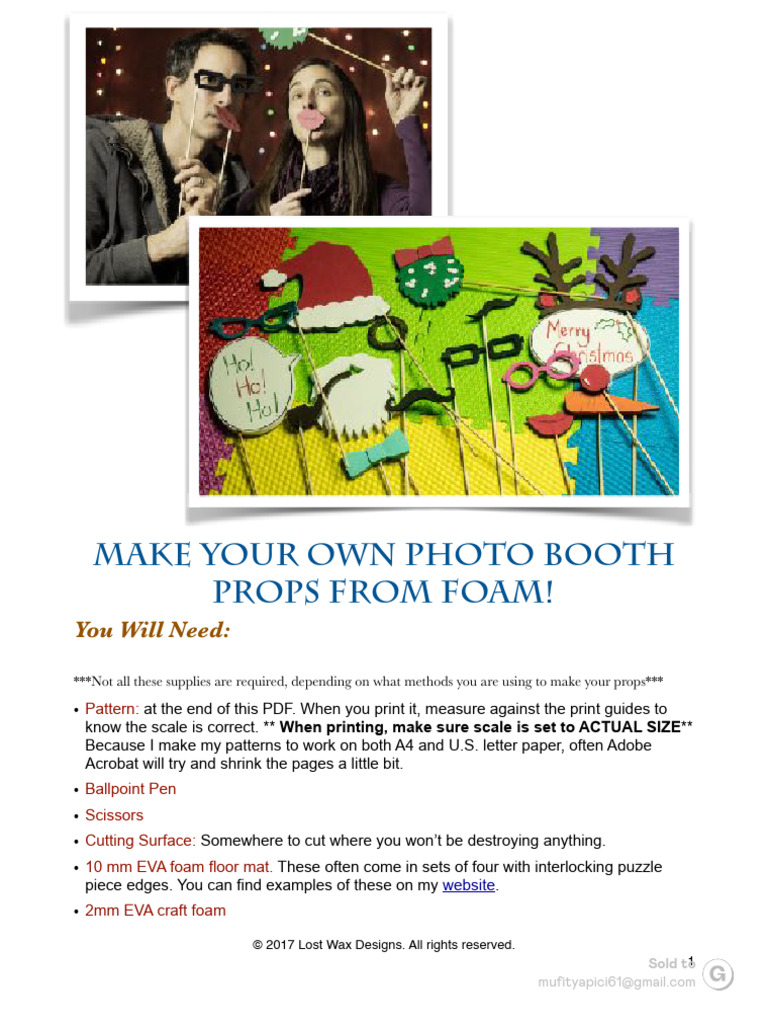 Christmas Photo Booth | PDF | Paint | Knife