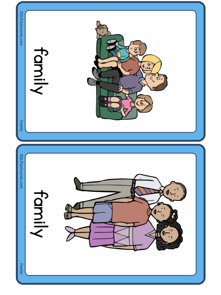 Family Medium Flashcards With Labels | PDF