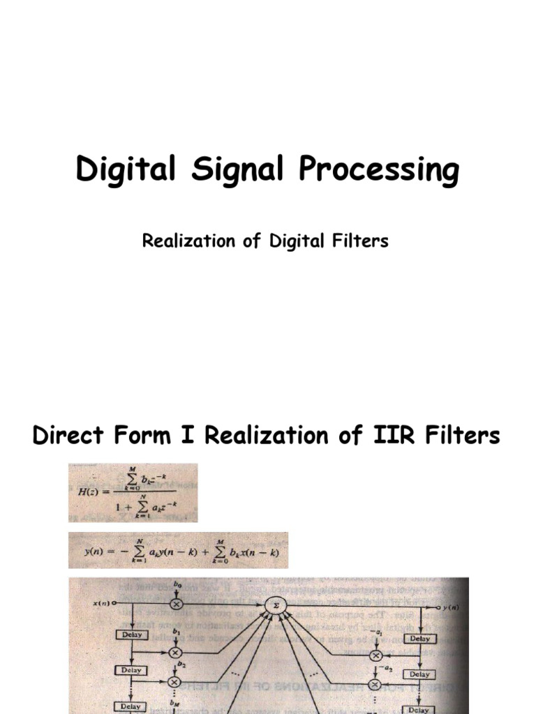 Realization of Digital Filters | PDF