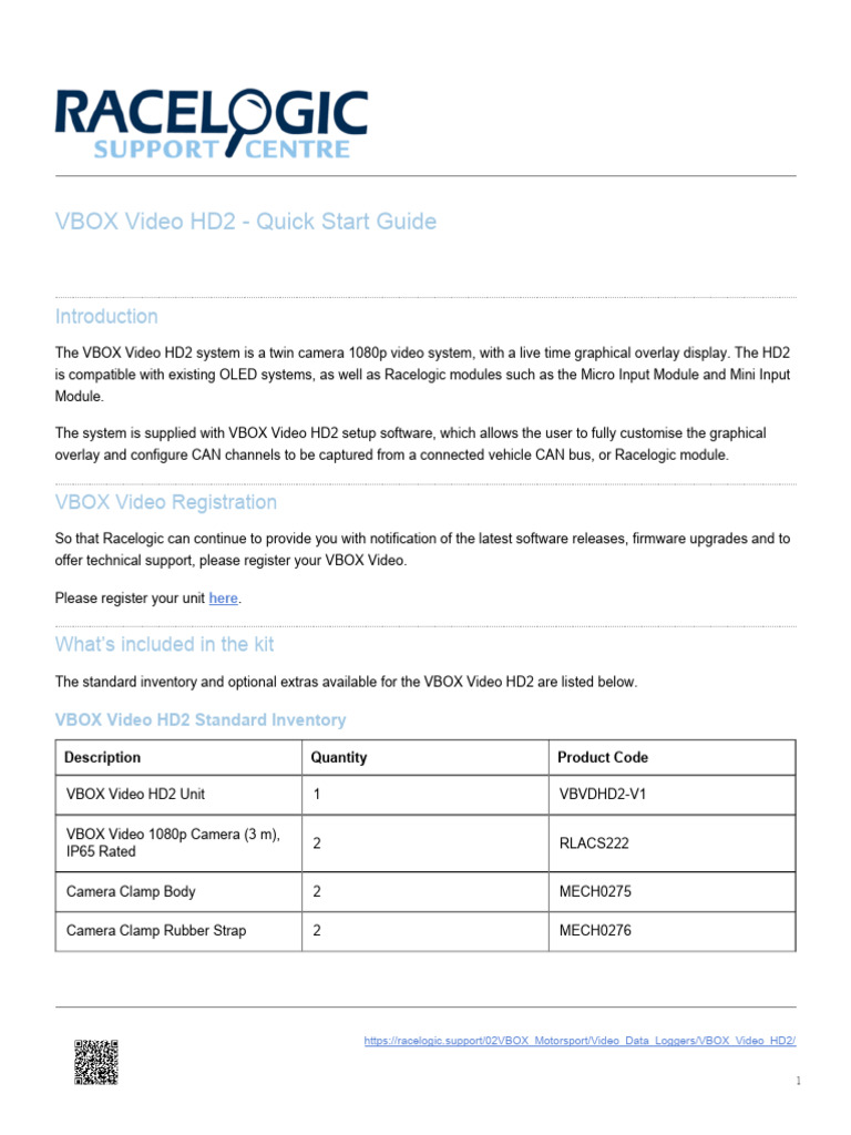 VBOX Video HD2 - Quick Start Guide | PDF | Usb Flash Drive | Computer Architecture