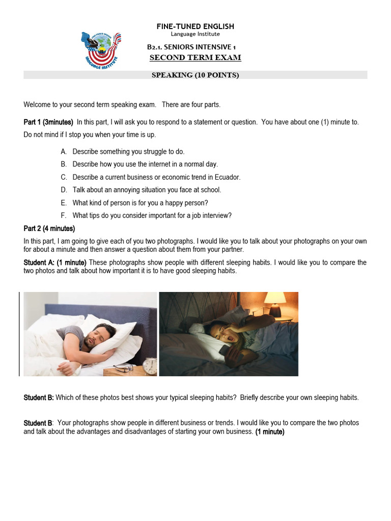 Seniors Intensive 1. Speaking | PDF | Cognitive Science