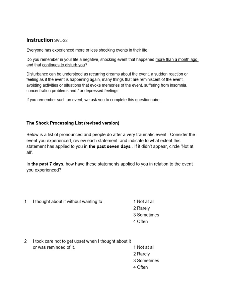 SVL 22 English | PDF | Psychological Trauma | Emotions