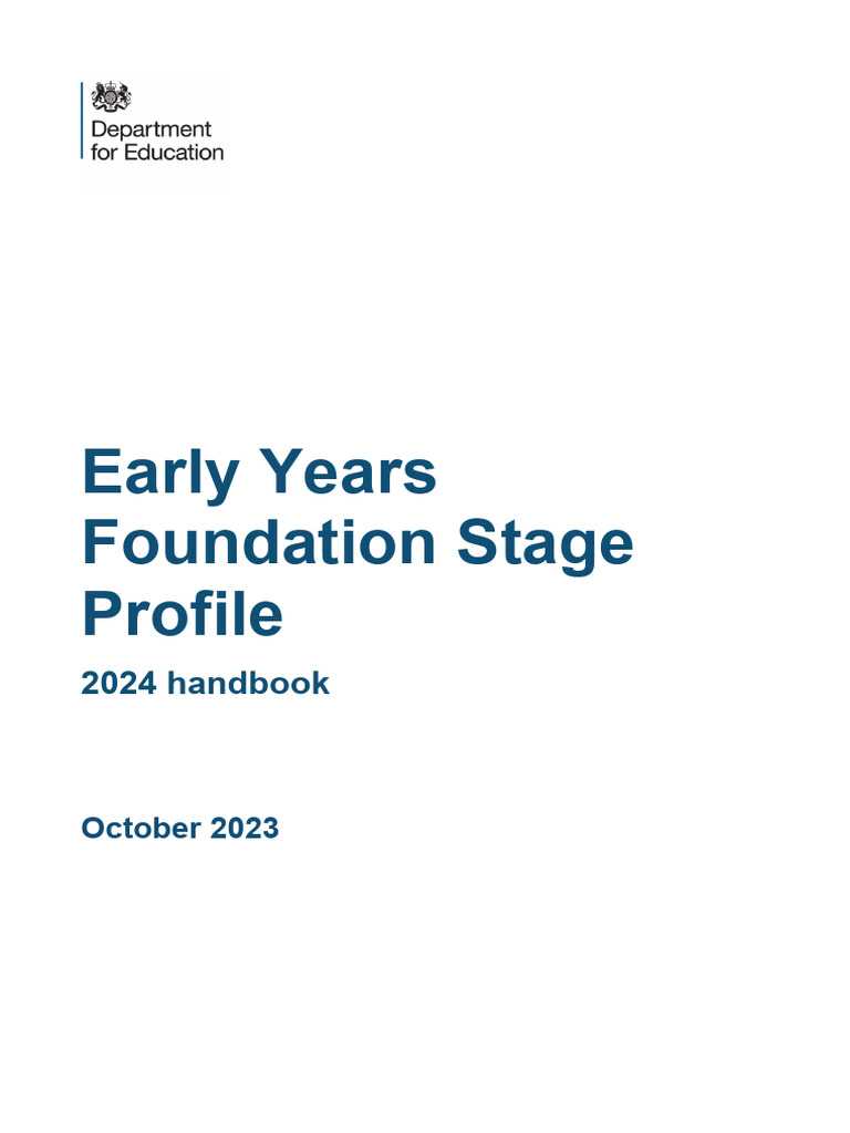 EYFSP 2024 Handbook | PDF | Teachers | Educational Assessment