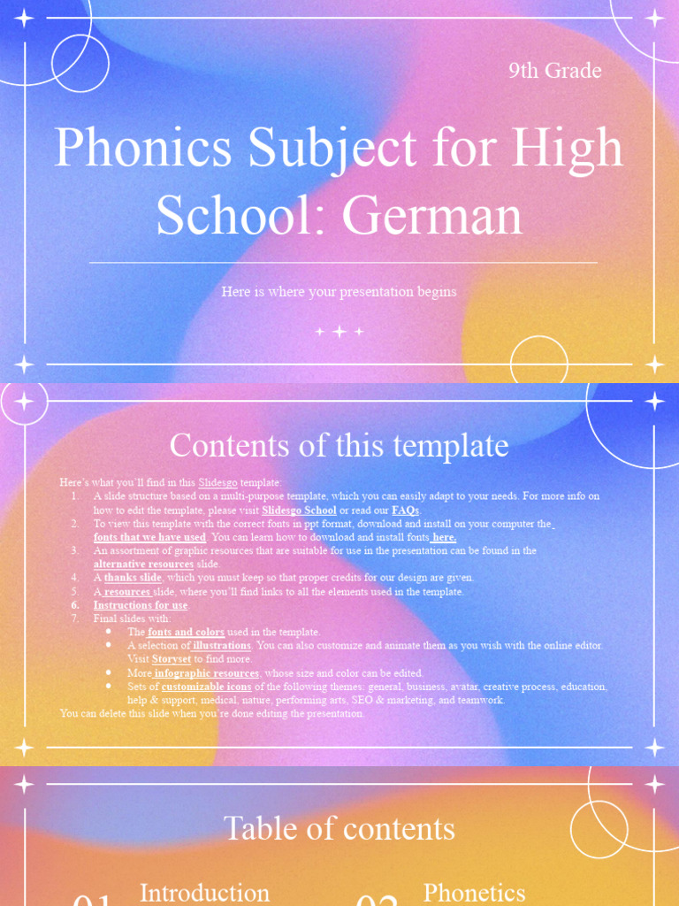 German Phonics Presentation Template | PDF | Planets | Planets In Astrology