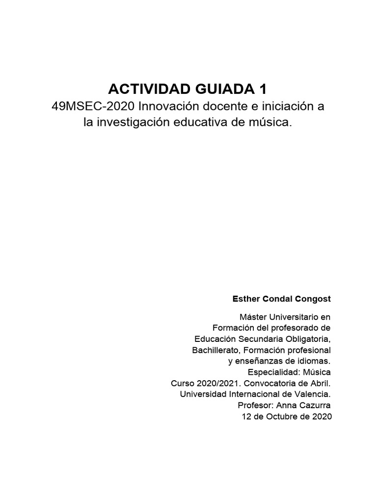 Ejemplo 1 de Actividad Guiada 1 | PDF | Enseñando | Mente