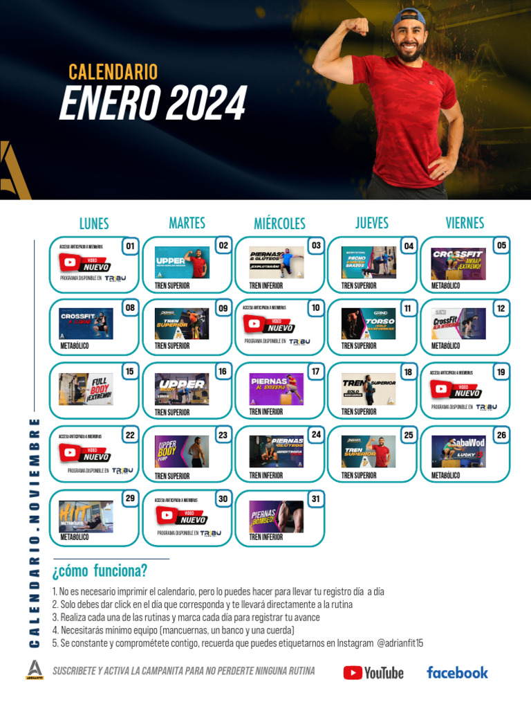 Calendario Enero 2024 | PDF