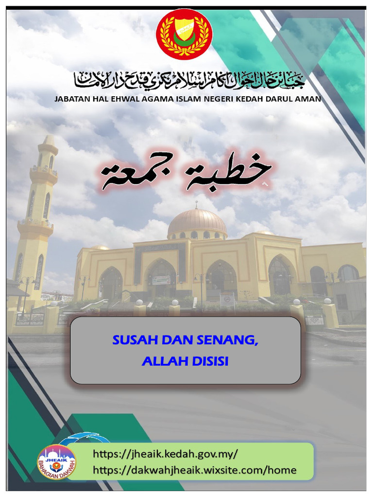 Khutbah SUDAN DAN SENANG, ALLAH DISISI Tahun 2023 Rumi | PDF