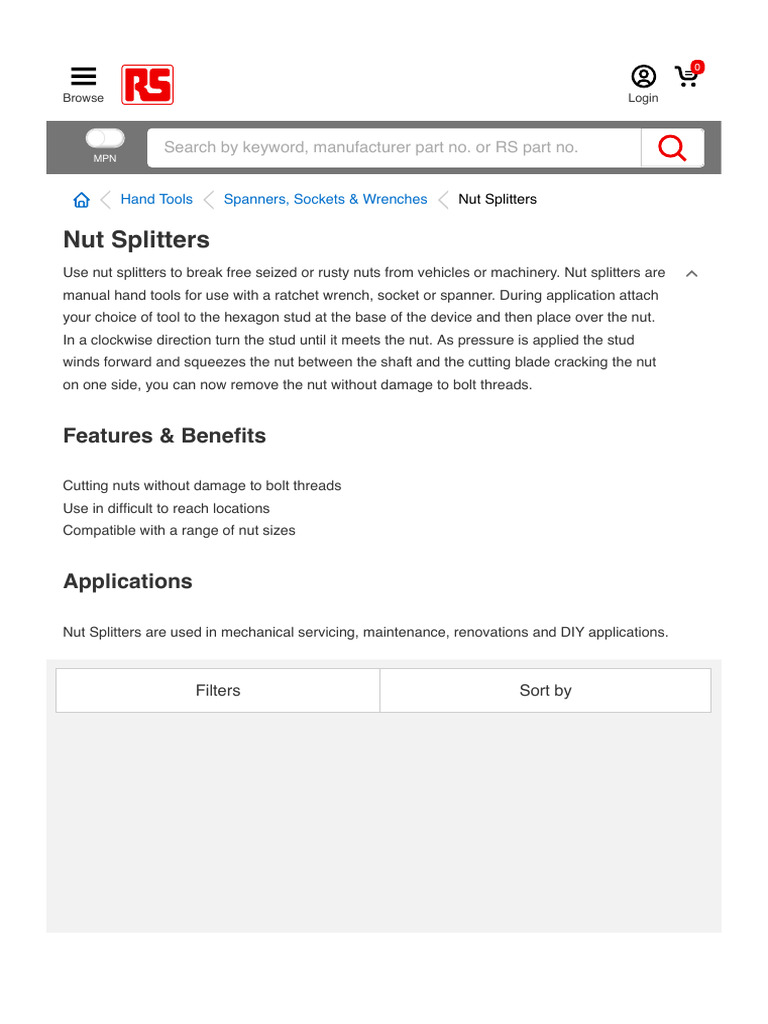 'Use Nut Splitters To Break Free Seized ... Nuts From ... Machinery, ... U Can Now Remove Nut (W ...