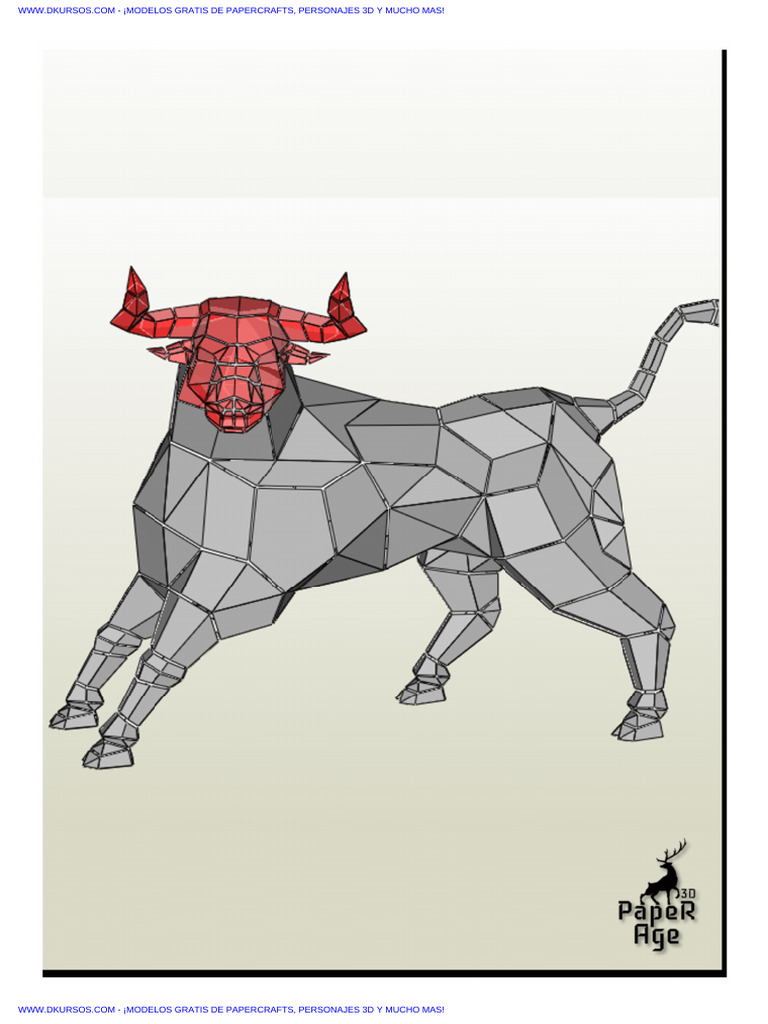 Modelos de Papercraft: Toro Parado | PDF