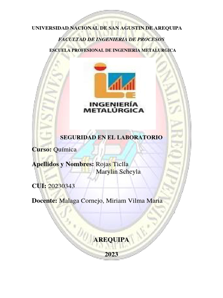 Seguridad en El Laboratorio | PDF | Laboratorios