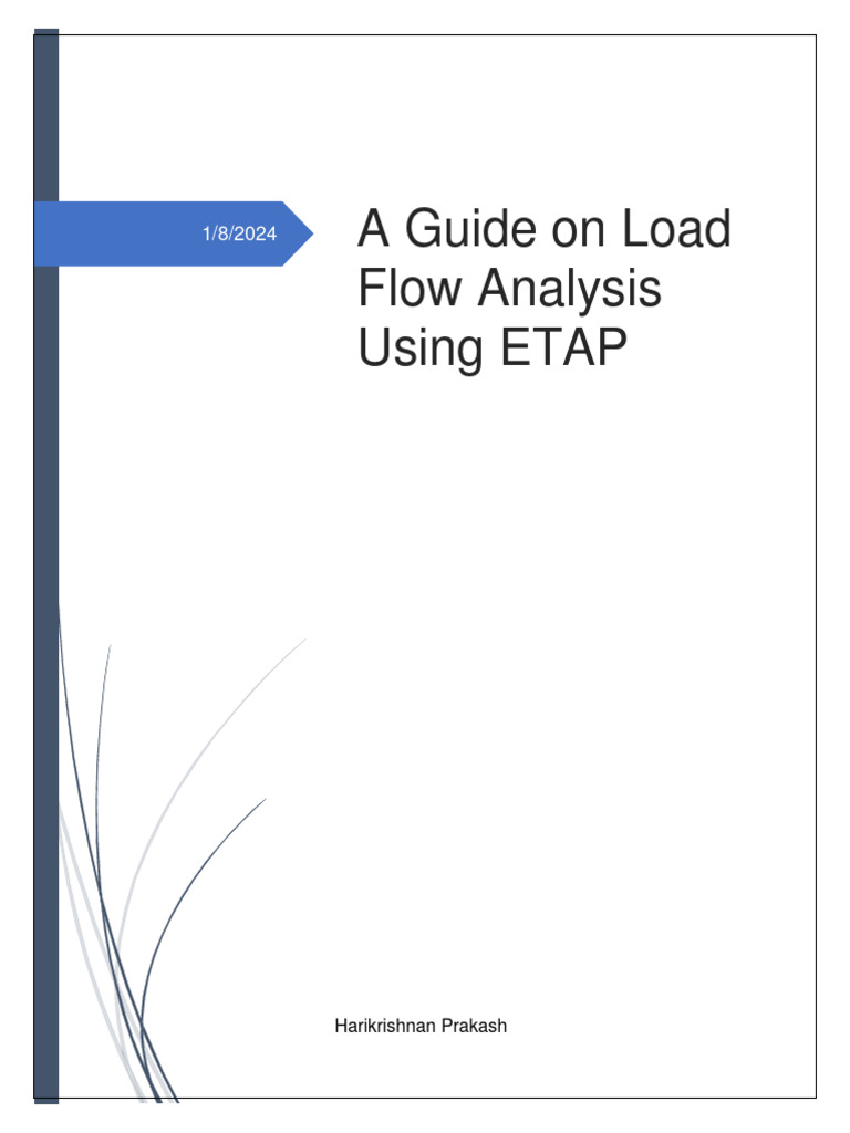 A Guide On Load Flow Analysis Using ETAP | PDF | Electric Power Transmission | Electric Motor