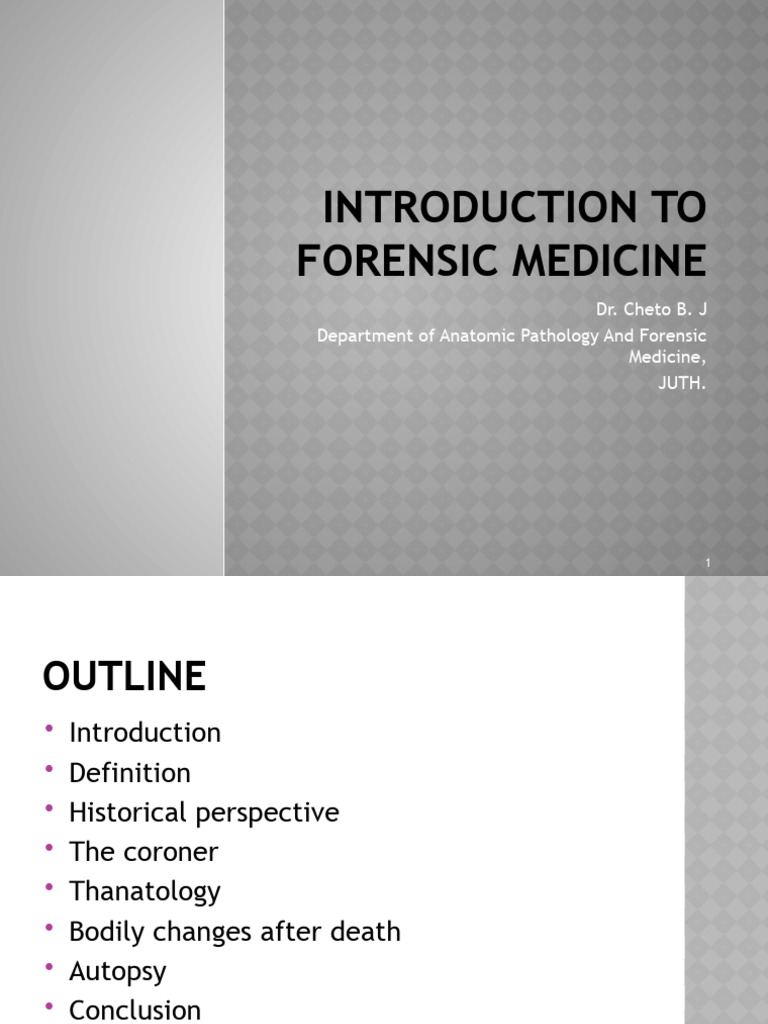 Forensic Medicine and Cadaveric Spasm | PDF | Autopsy | Clinical Medicine