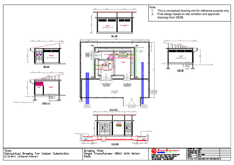 Single Transformer (RMU) With Meter Room | PDF | Power Engineering ...