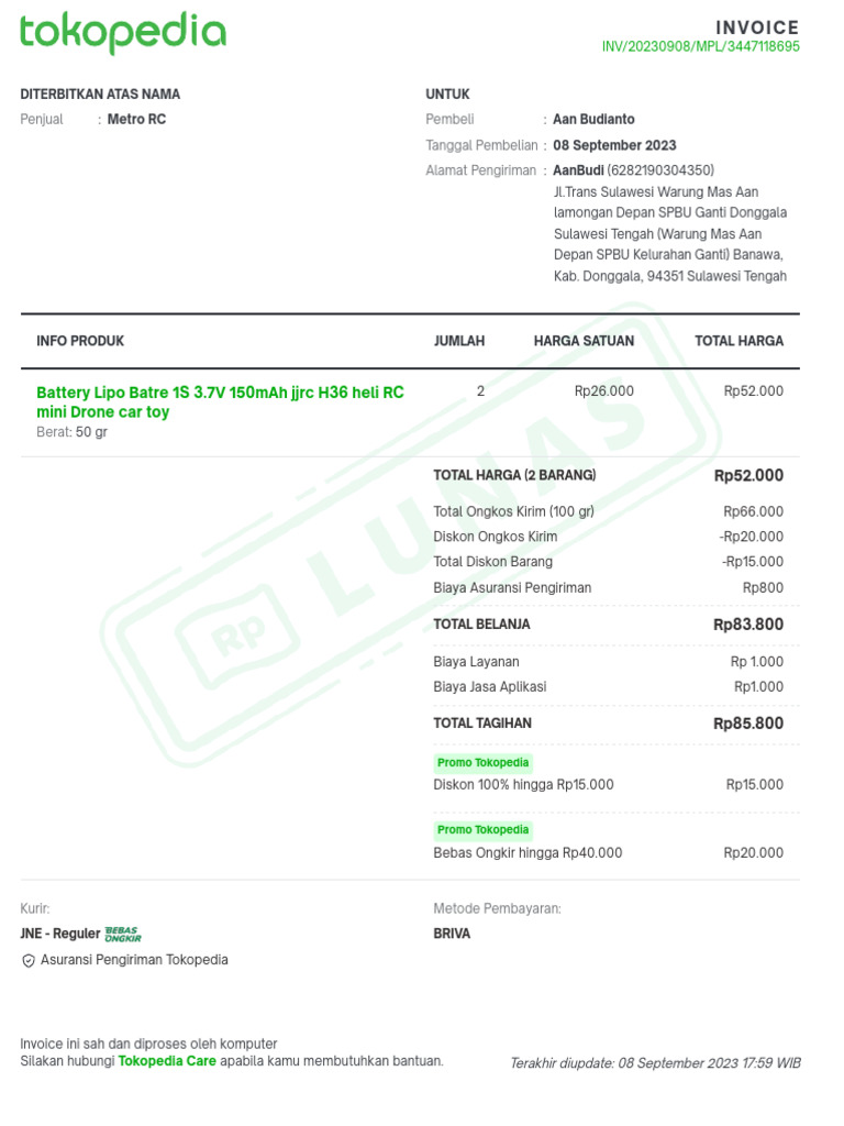 Invoice Pembelian | PDF