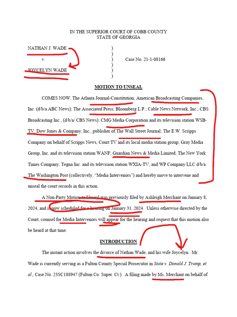 Motion To Unseal Wade V Wade | PDF | First Amendment To The United ...