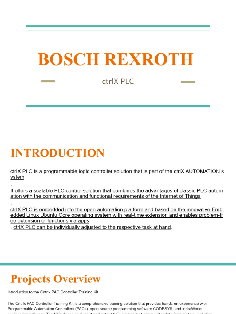 BOSCH REXROTH CNTRL X | PDF | Programmable Logic Controller | Automation