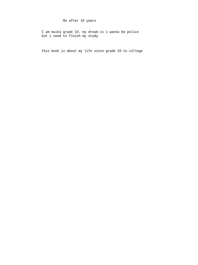 Me After 10 Years | PDF