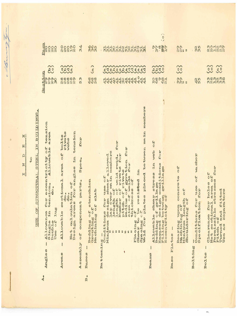 Index To Use of Structural Steel in Buildings | PDF