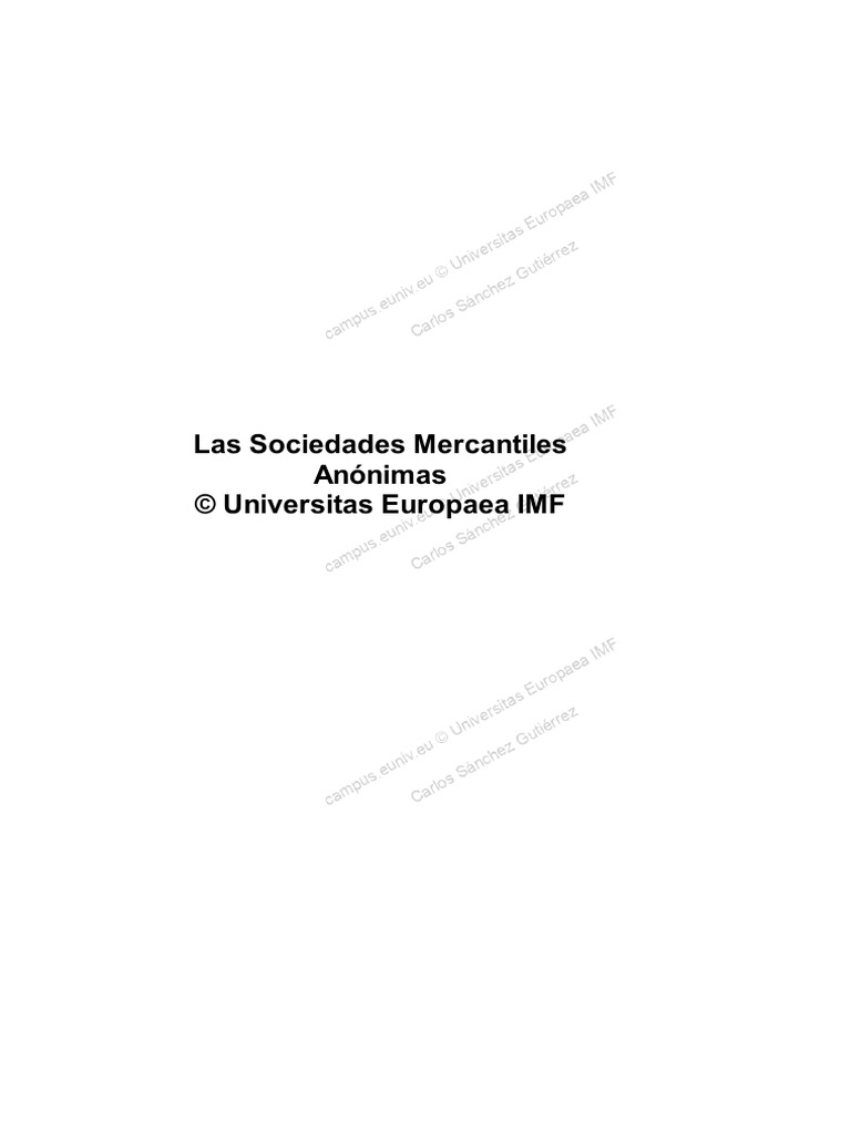 05 Las Sociedades Mercantiles Anonimas | PDF | Sociedad de responsabilidad limitada | Compartir ...