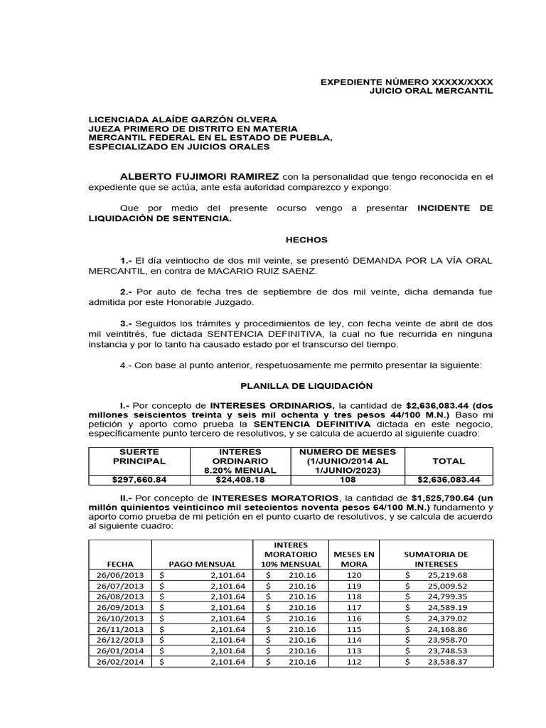 Planilla Liquidacion de Sentencia | PDF | Sentencia (ley) | Gobierno Planilla Liquidacion de Sentencia | PDF | Sentencia (ley) | Gobierno