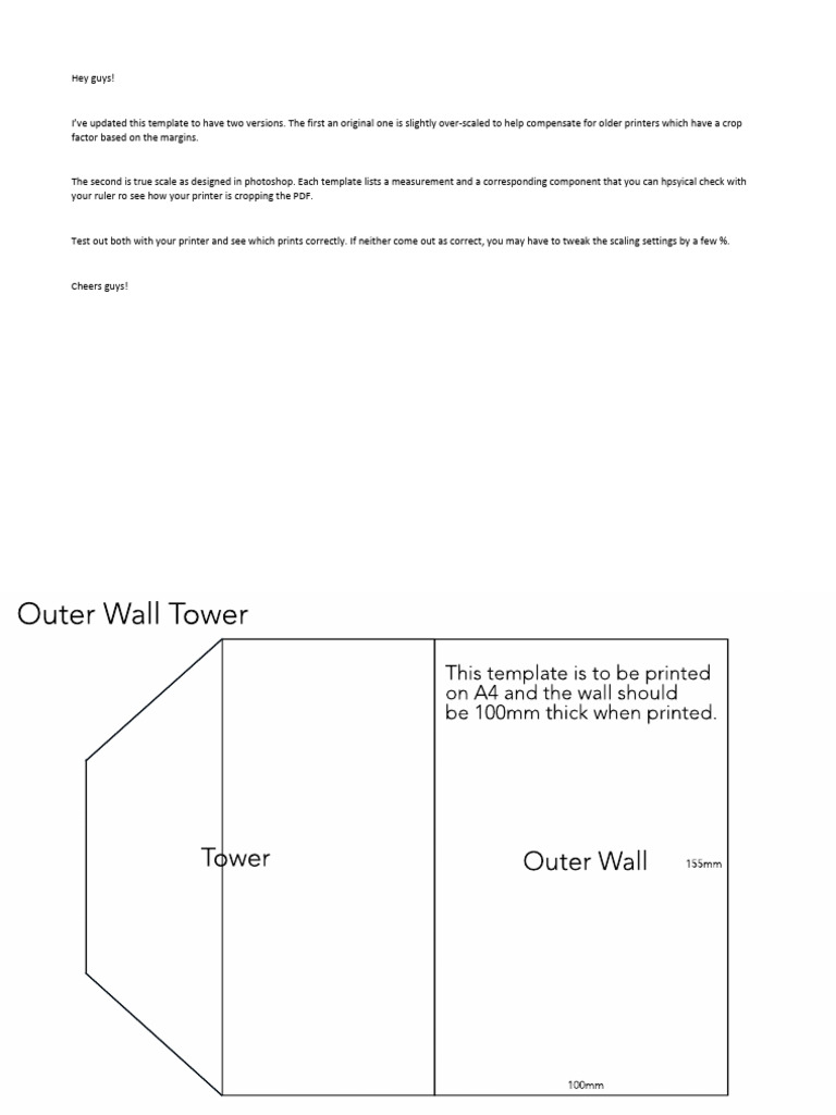 Minas Tirith Diorama Print Templates | PDF
