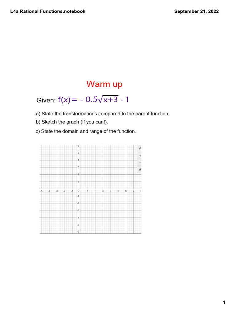 L4a Rational Functionsv.2 | PDF | Asymptote | Function (Mathematics)