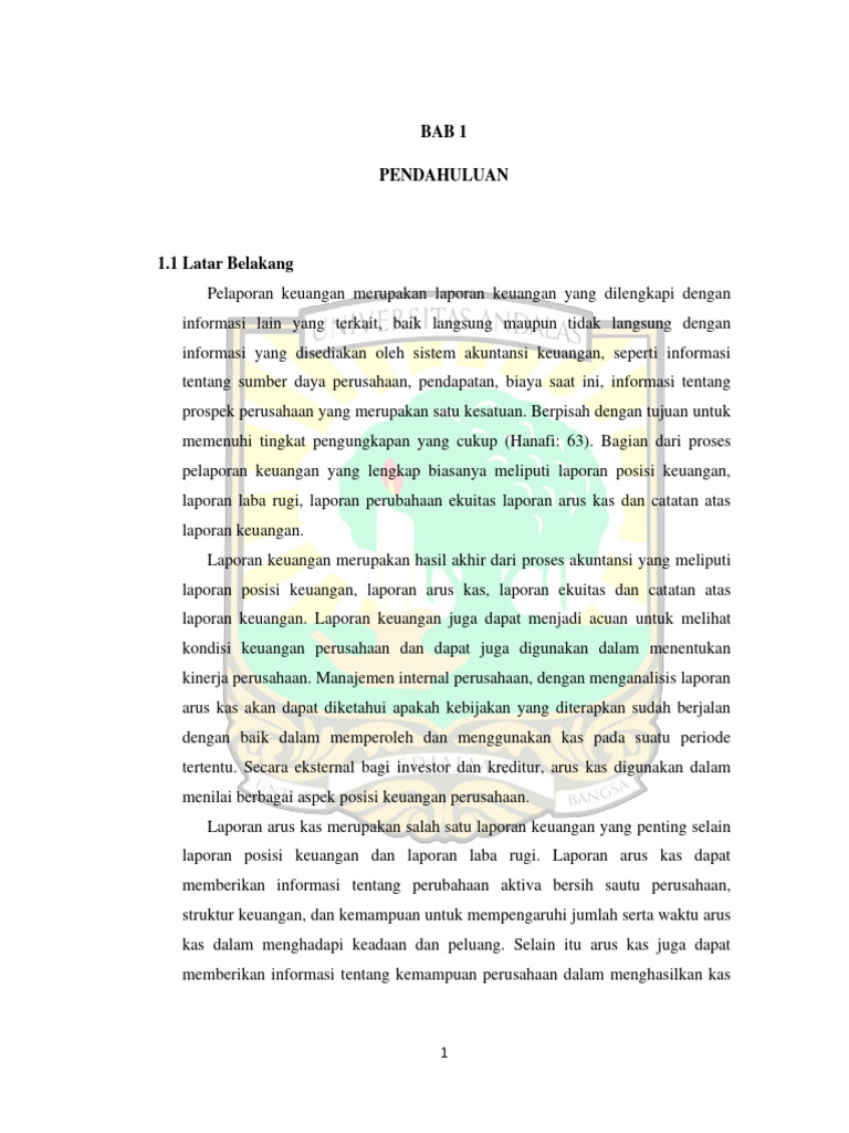 BAB 1 Pendahuluan | PDF